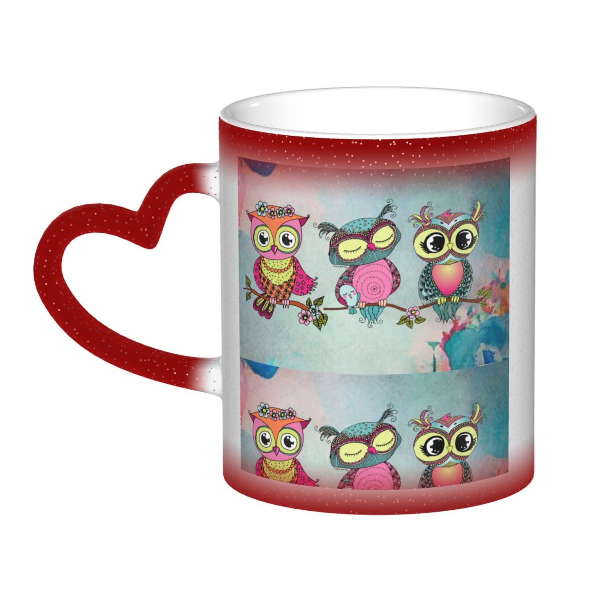 Color changing mug in the sky Funny Coffee Milk Tea Mug Cup Owls ...