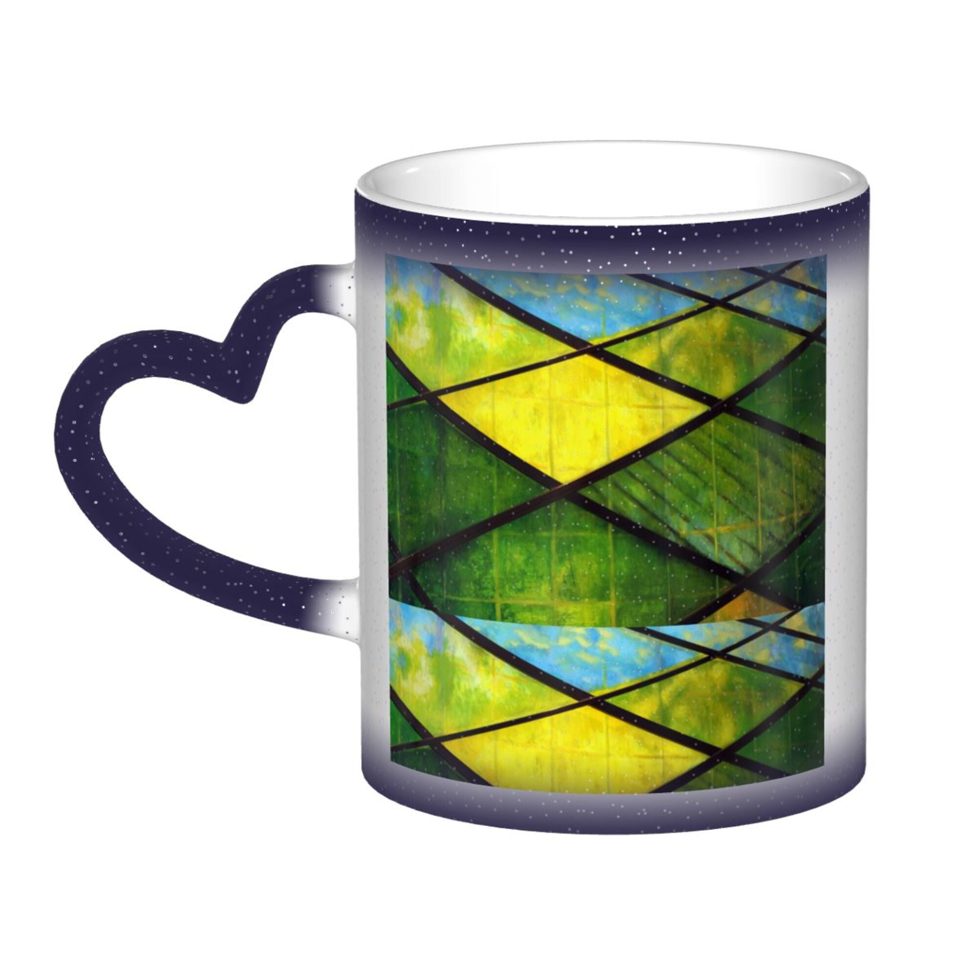 Color changing mug in the sky Funny Coffee Milk Tea Mug Cup Triangle ...