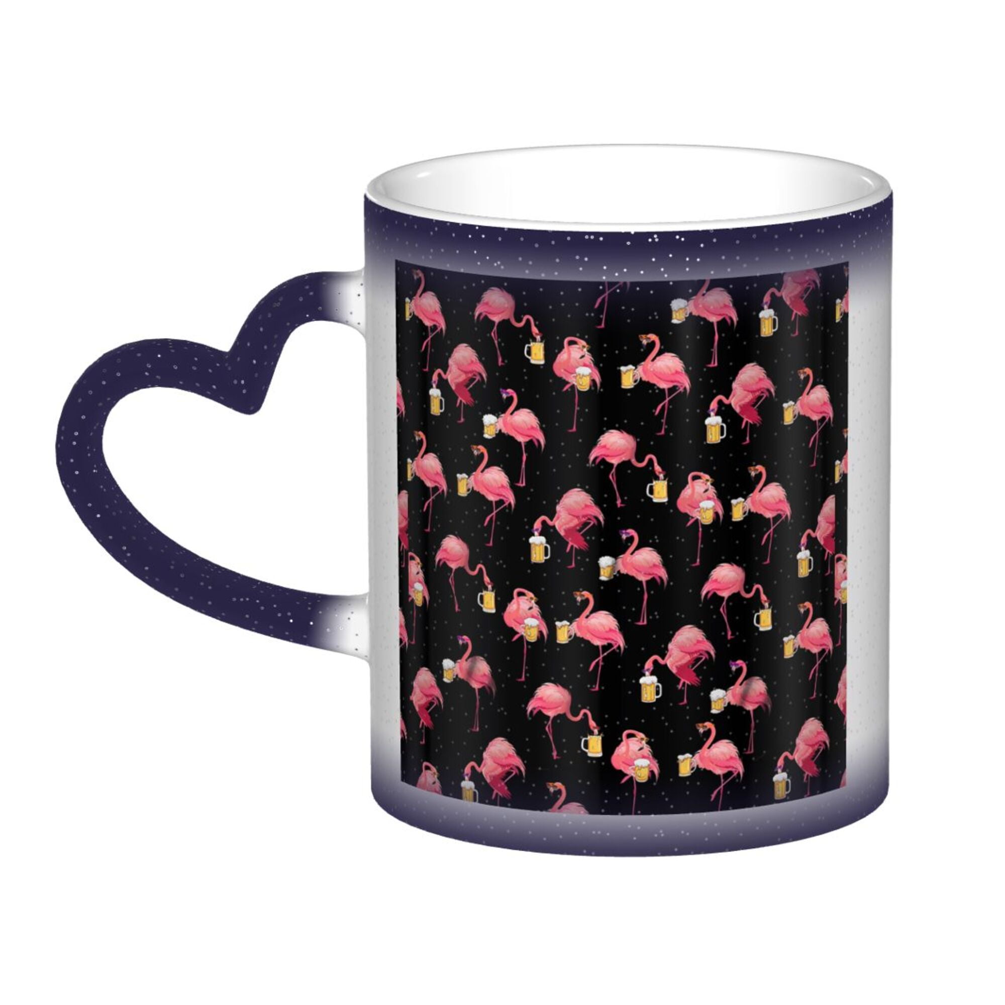 Color changing mug in the sky Funny Coffee Milk Tea Mug Cup flamingos ...