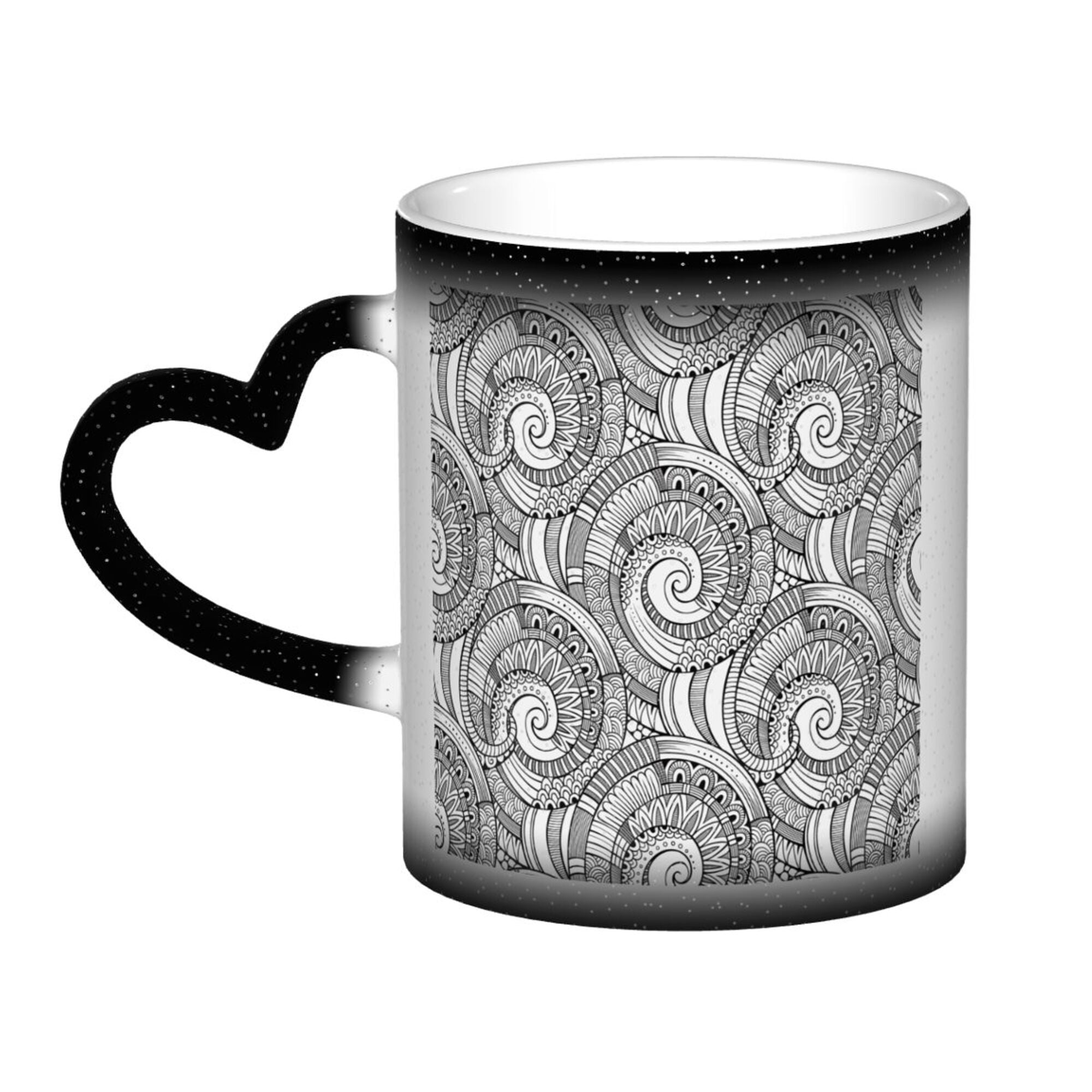 Color changing mug in the sky Funny Coffee Milk Tea Mug Cup spirals pat ...
