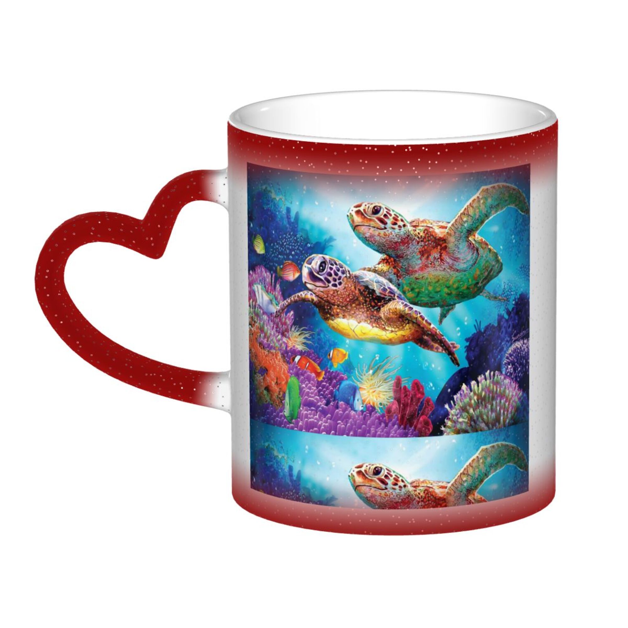 Color changing mug in the sky Funny Coffee Milk Tea Mug Cup turtle ...
