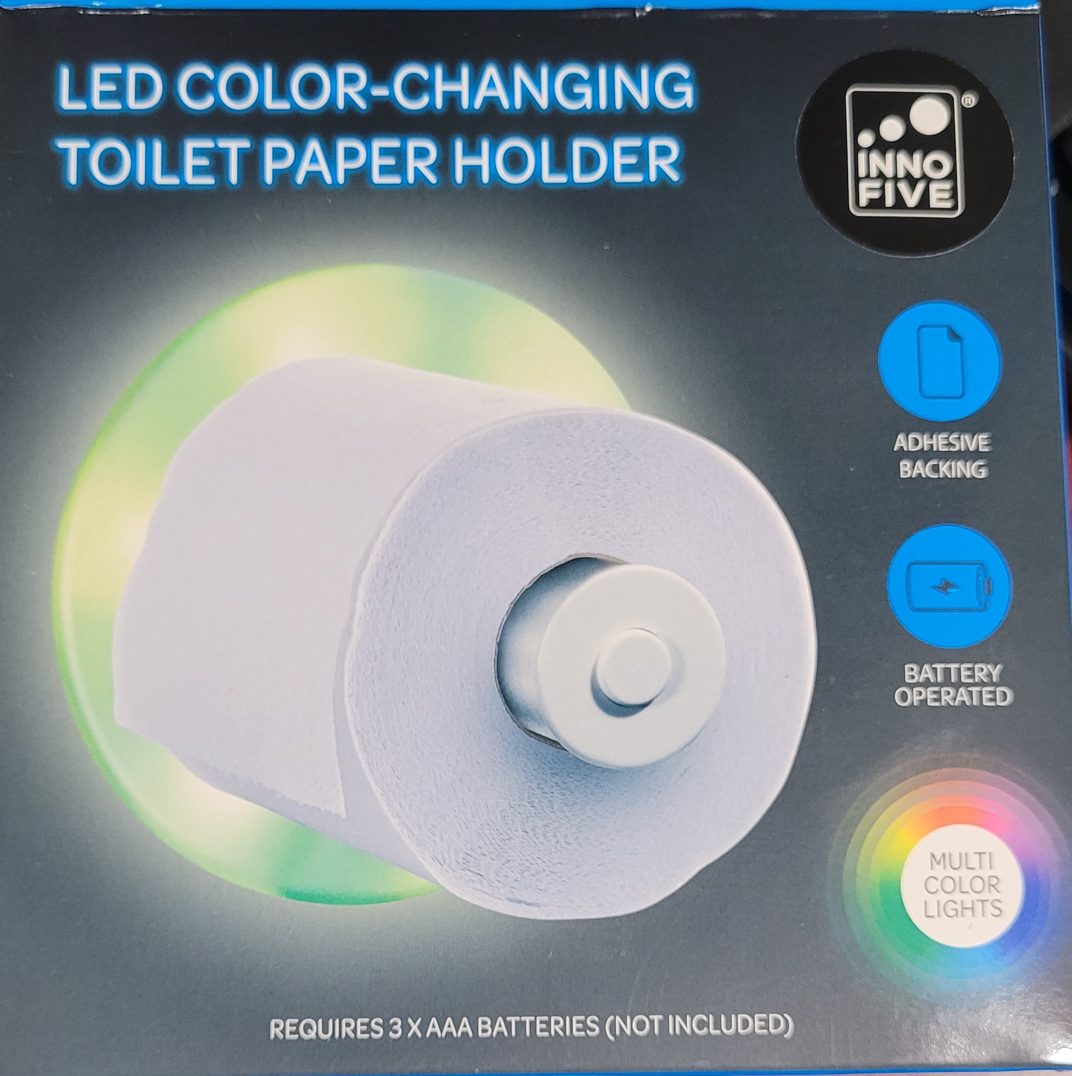 Color changing toilet paper holder for bathroom. Easy to install ...