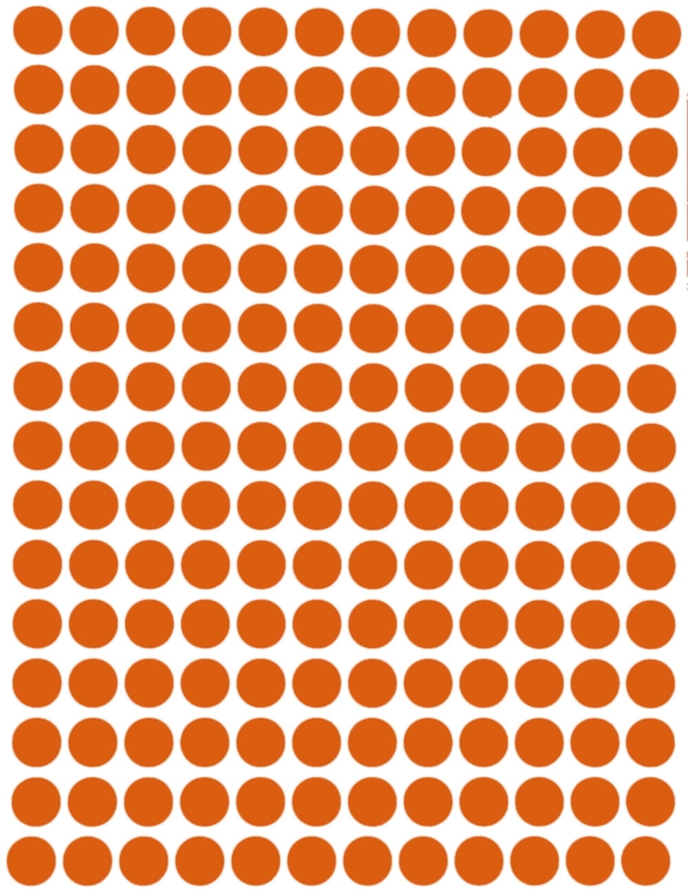 Color coding labels ¼” 8mm Dot Stickers in Orange, 900 Pack by Royal ...
