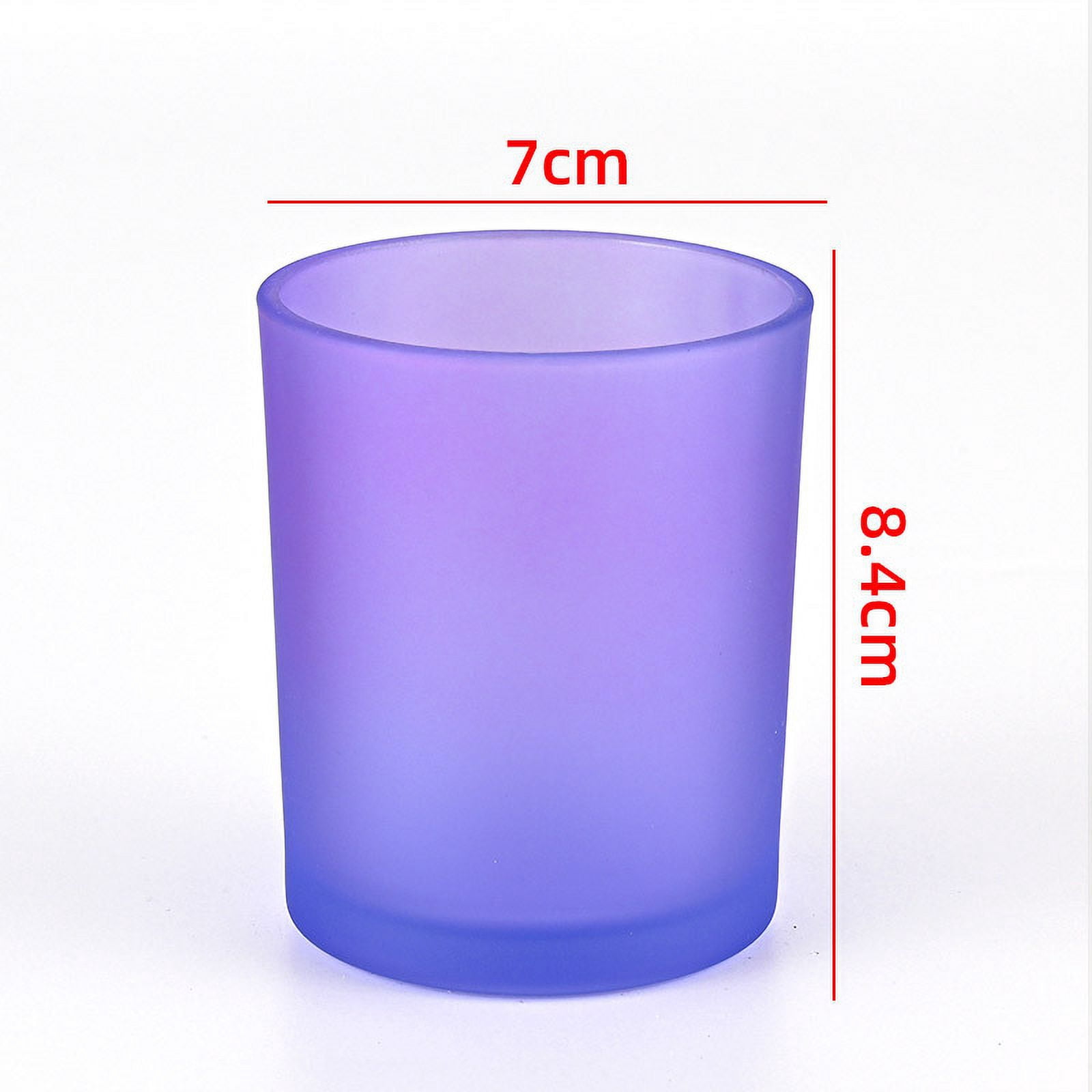 Color frosted glass candle Cup 7 * 8.4cm indoor romantic Candlestick ...