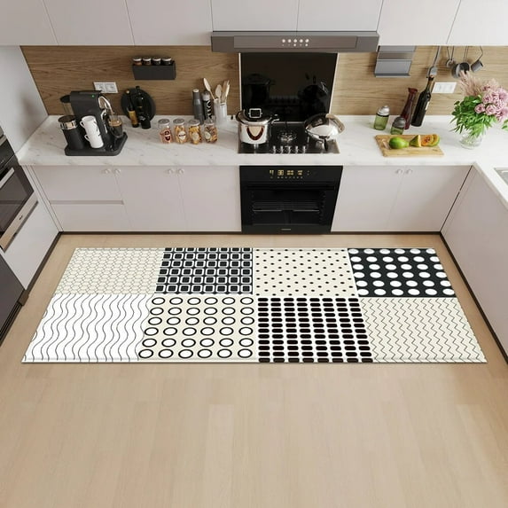 Color geometric pattern floor mat kitchen entrance door bathroom non ...