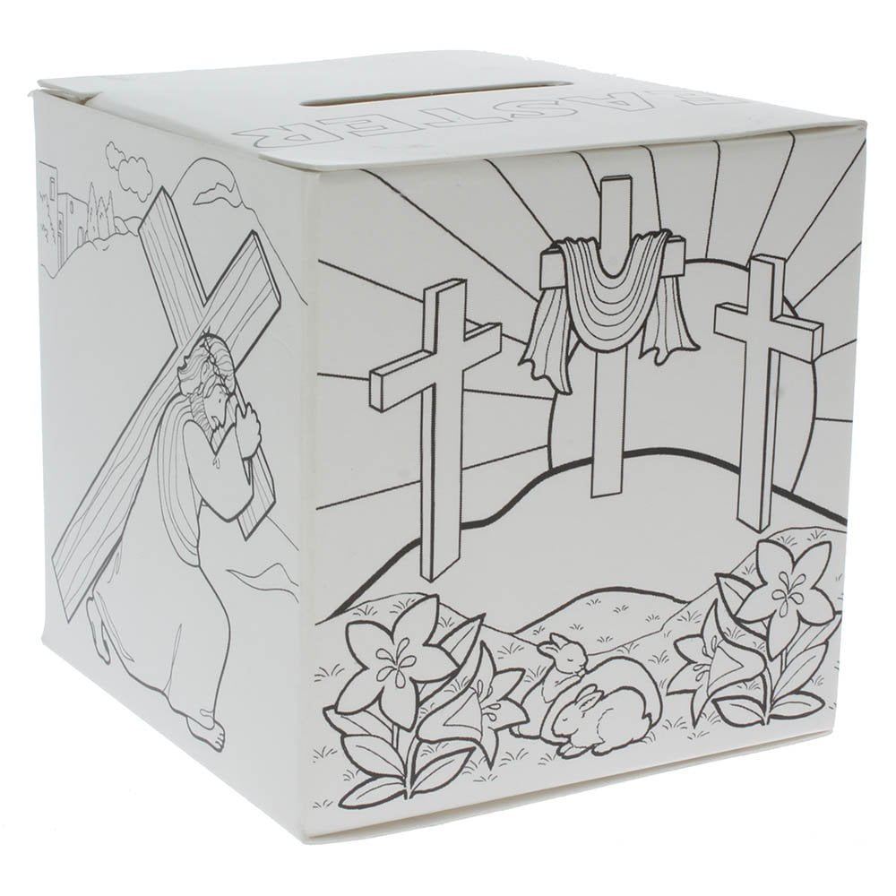 Color it yourself Easter Lent Offering Donation Box Pkg of 50 - Walmart.com