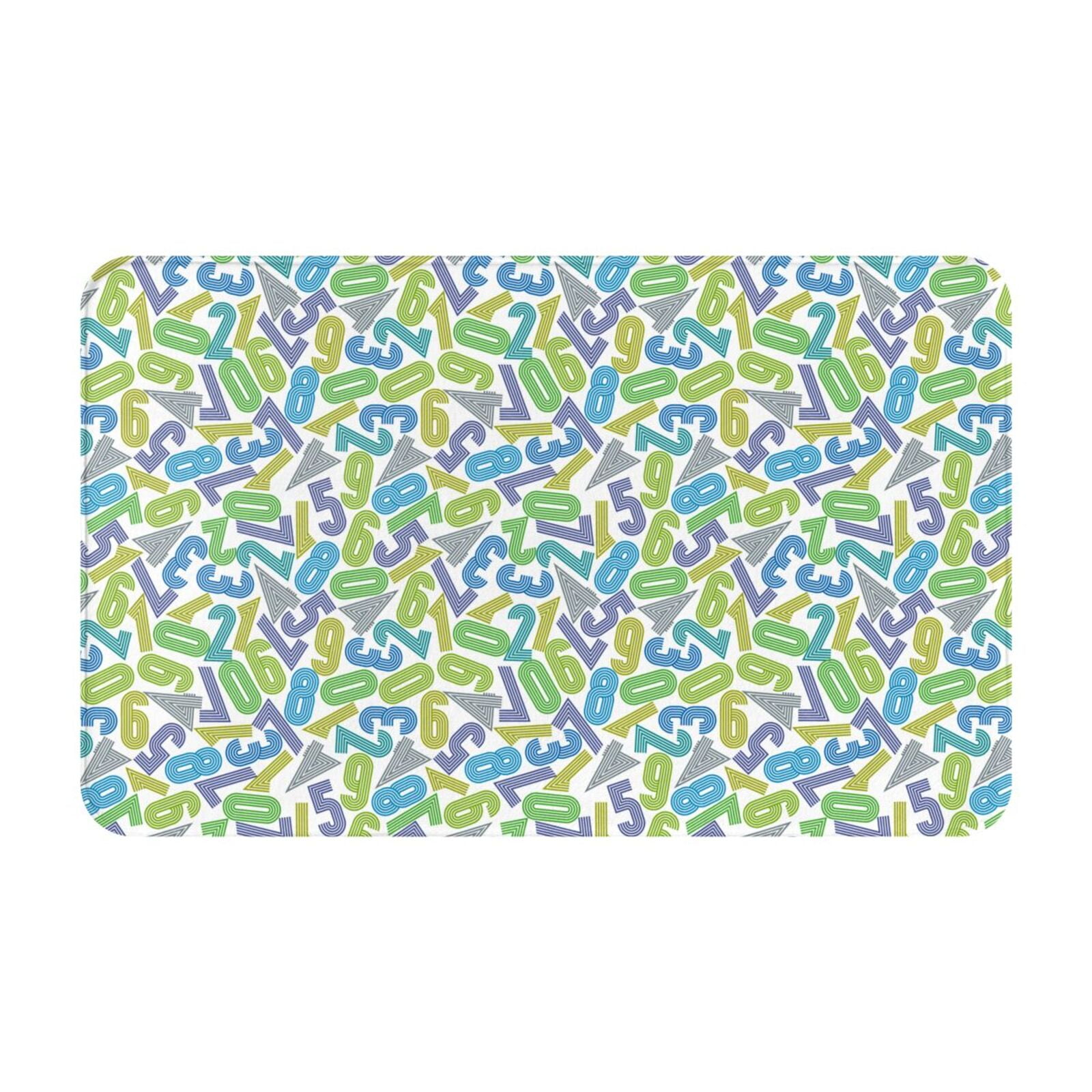 Color numbers math Front Door Mat, Indoor Mats for Bedroom Bathroom ...