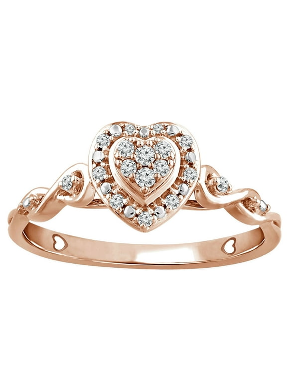 Rose Gold Heart Promise Ring