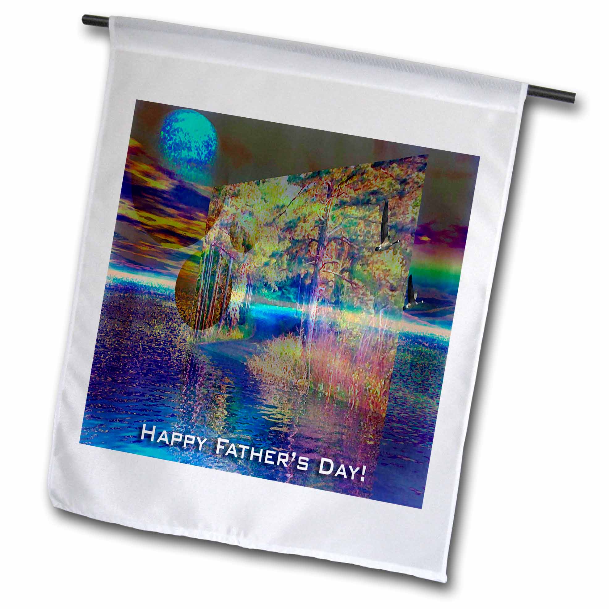 3dRose, Color of Sundown, Happy Fathers Day, 3d, 12 x 18 inch Garden ...