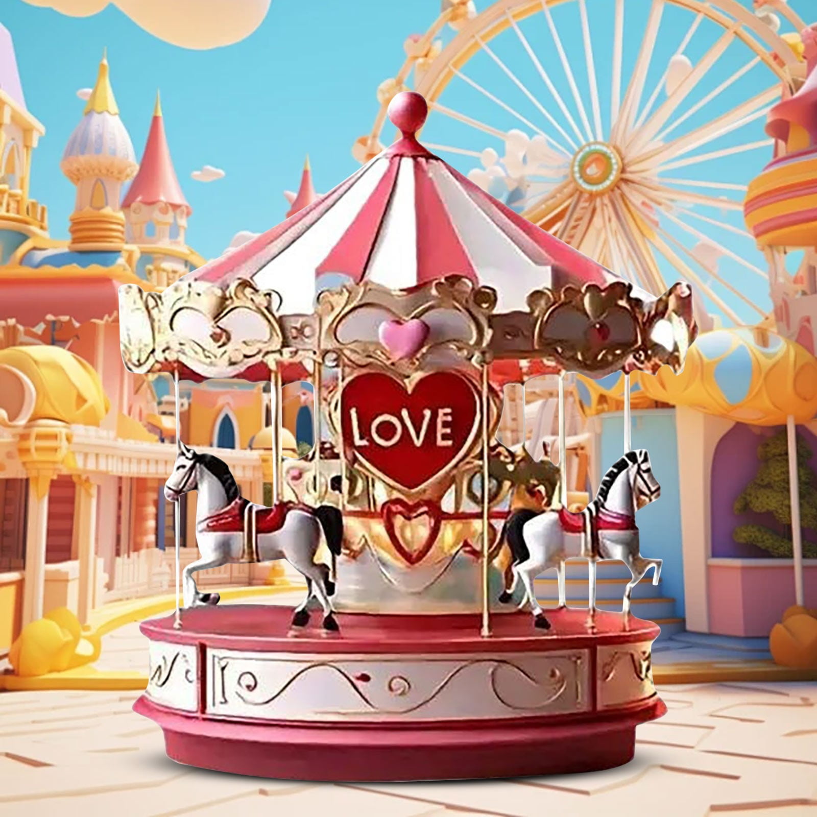 Color ornaments! Valentine's Acrylic Merry Go Round "LOVE" Car Hanging ...