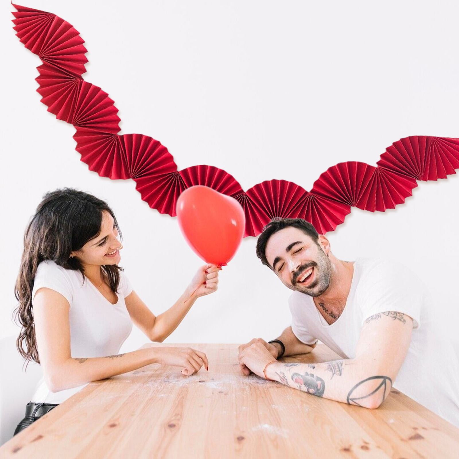 Color ornaments! Valentine's Day Paper Fan Garland Paper Fan Garland ...