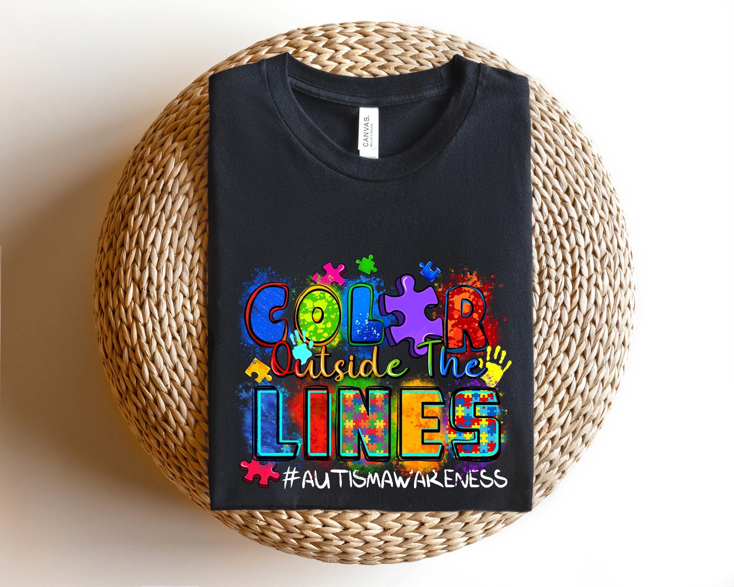 Color outside the lines Autism Awareness Shirt,Autism Awareness Shirt ...