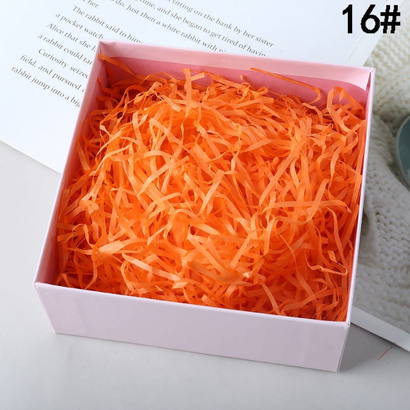 Color raffia grass shredded paper wedding gift bag candy box filler ...