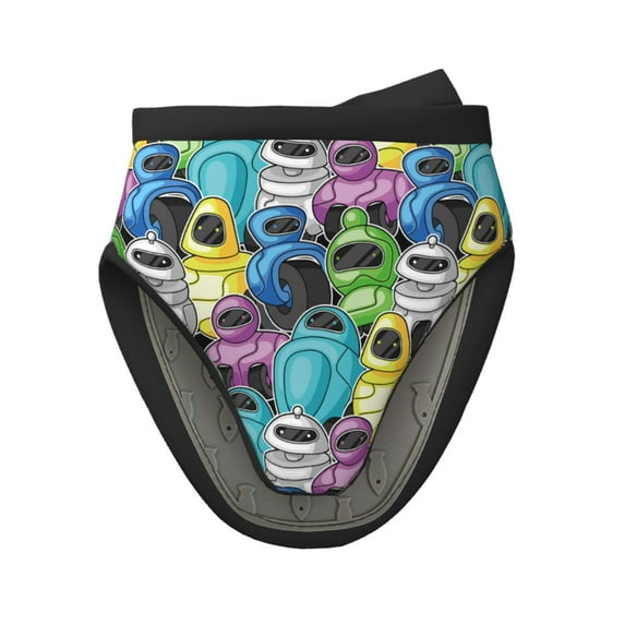 Color robot Oven Mitts Heat Resistant, Soft Lining Silicone Mini Oven ...