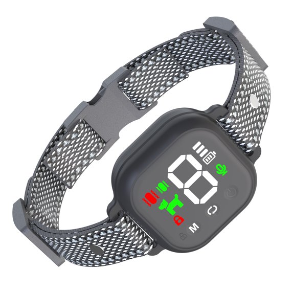 Color screen bark arrester collar vibration training dog collar ...