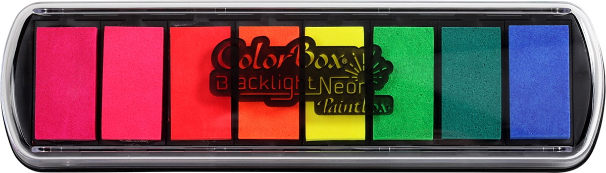 ColorBox Black Light Neon Paintbox Ink Pad 8 Colors- - Walmart.com