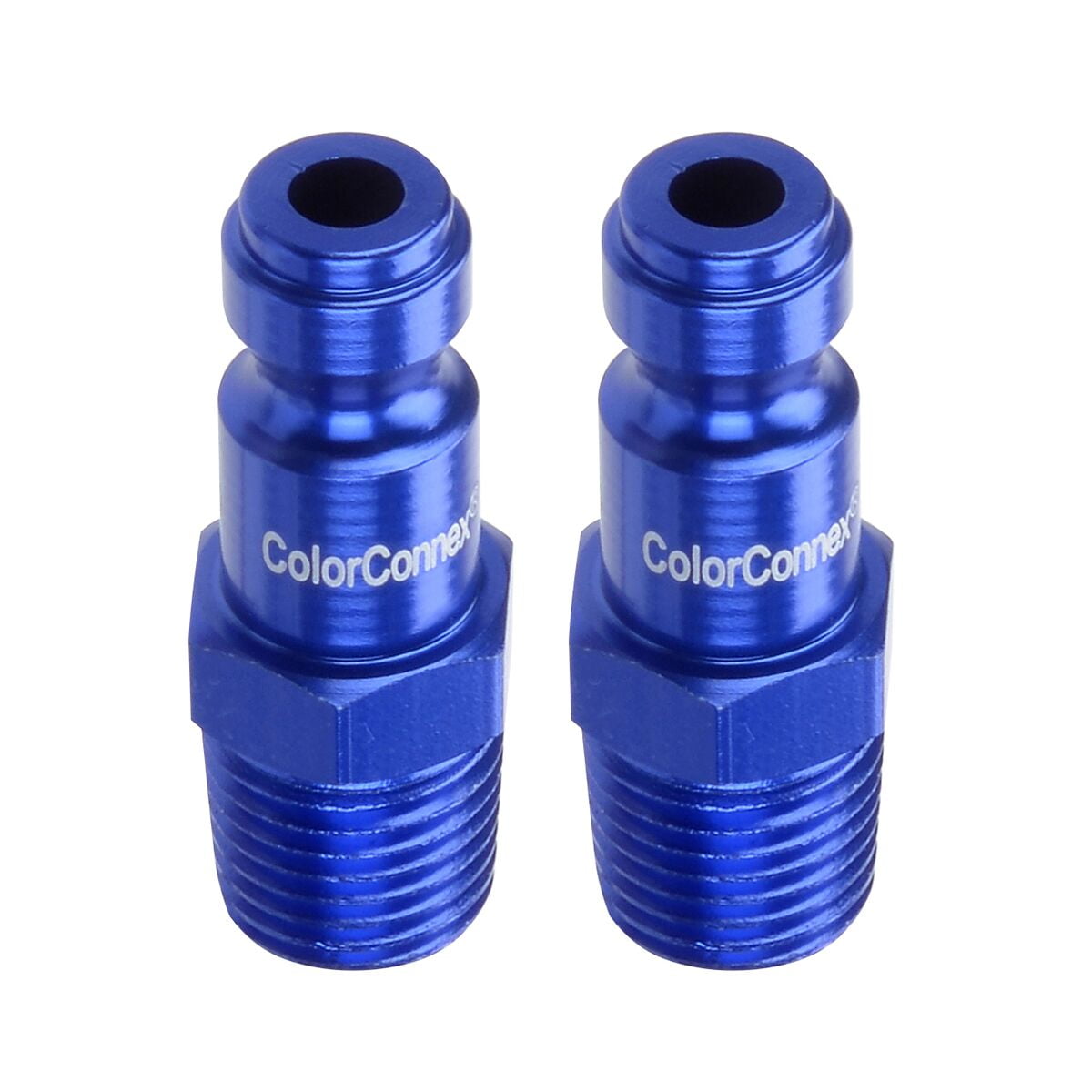 ColorConnex® Plug, Type C, 1/4" MNPT, 1/4" Body, Blue, 2-Pack - Walmart.com