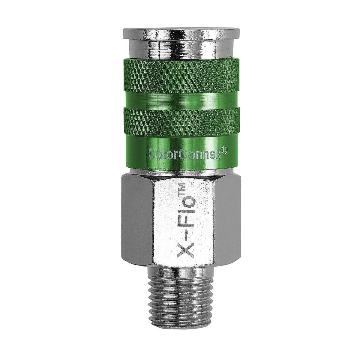 ColorConnex® X-Flo™ Coupler, Type B, 1/4" Body, 1/4" MNPT, Green ...