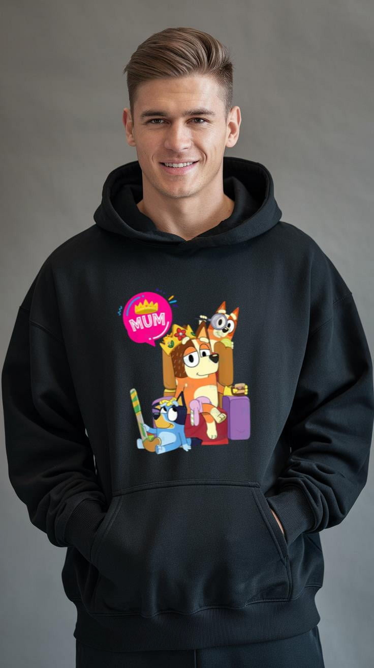 ColorFlex Bluey Mom & Dad Funny Family Love Queen Shirt/Sweatshirt/Hoodie, for men & women, up ...