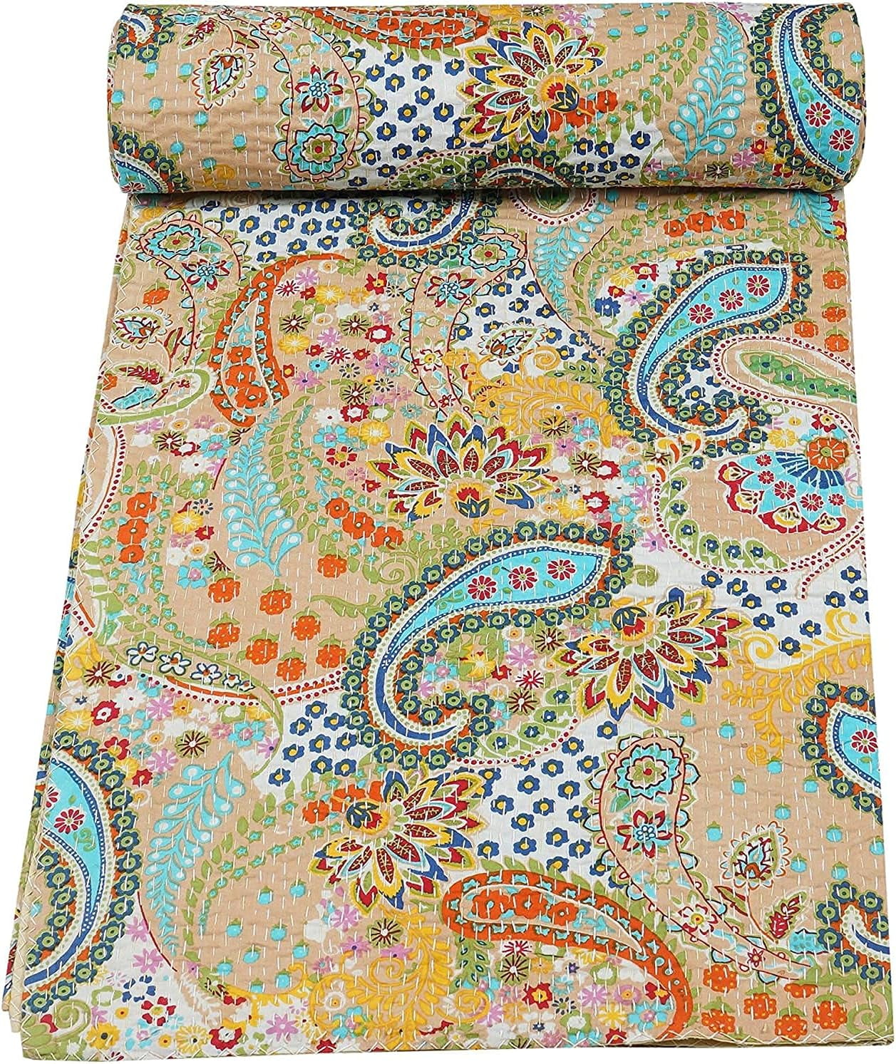 ColorFull House Paisley Print Traditional Designs cotton kantha quilt ...