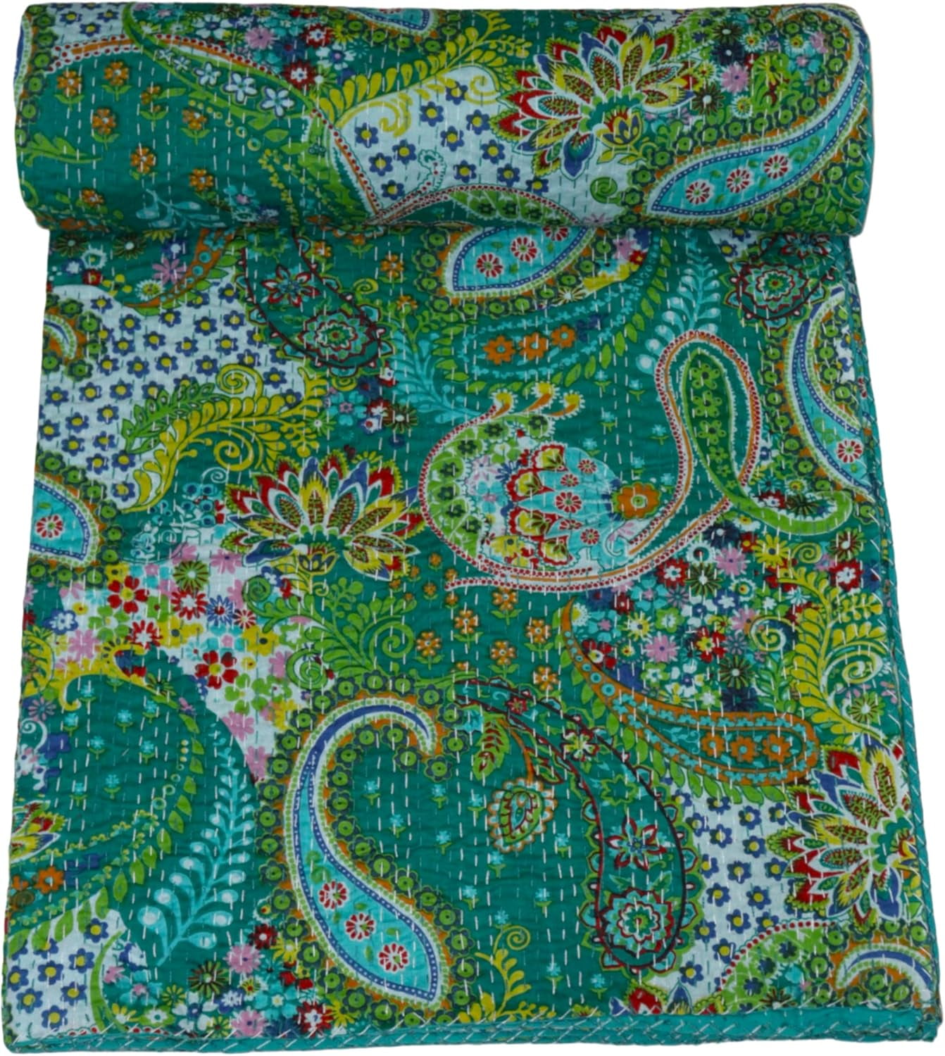 ColorFull House Paisley Print Traditional Designs cotton kantha quilt ...