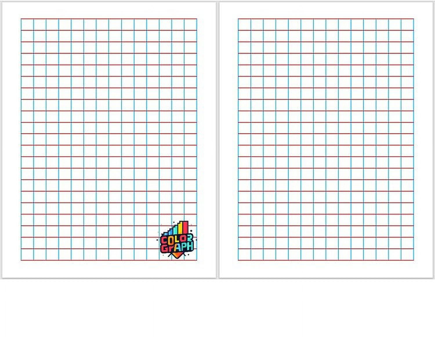 ColorGraph Two Color Graph Paper, 0.5cm squares (standard size ...