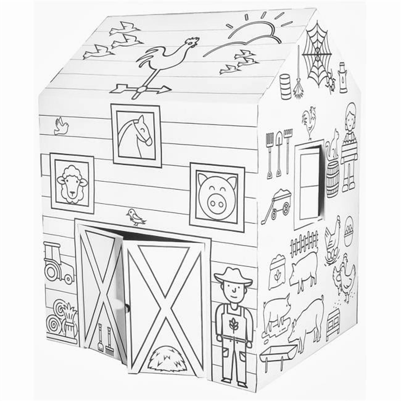 ColorJo GT0623A Large Outdoor Country Backyard Cardboard Kit: Good ...