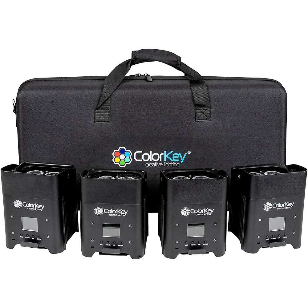ColorKey AirPar HEX 4 4-Pack Bundle with Hardshell Case - Walmart.com