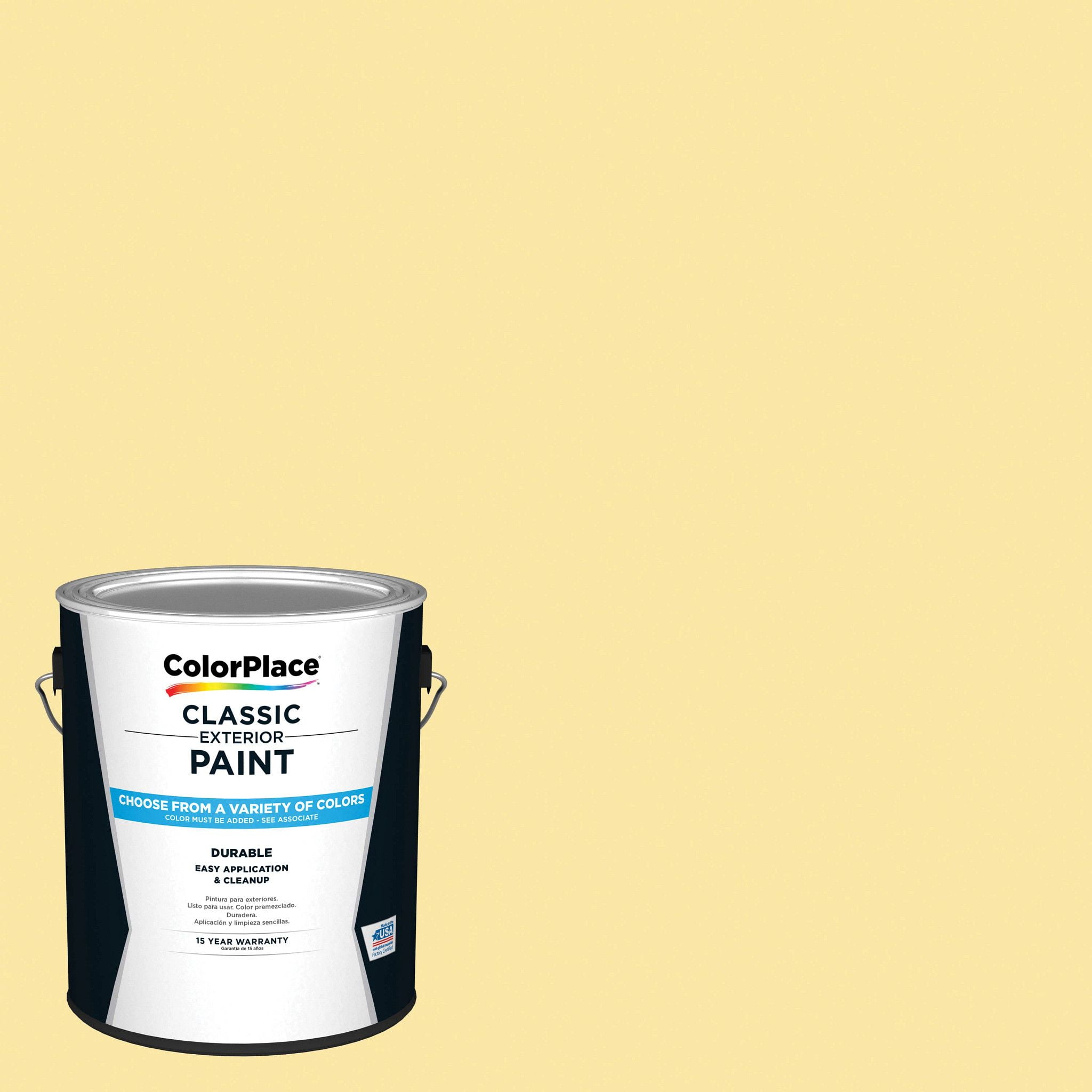 ColorPlace Classic Exterior House Paint, Buttercup, Semi-Gloss, 1 ...