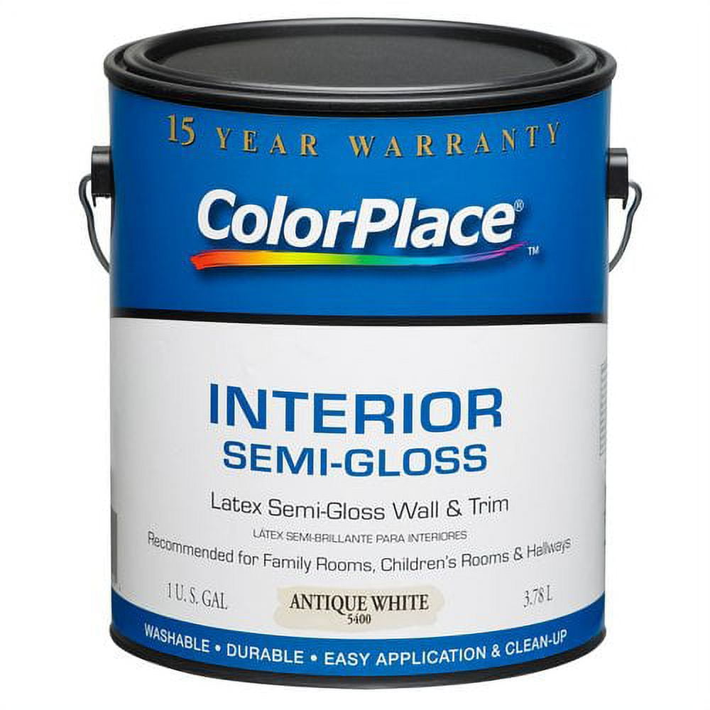 ColorPlace Interior Semi-Gloss Paint, Accent White, 1 Gallon - Walmart.com