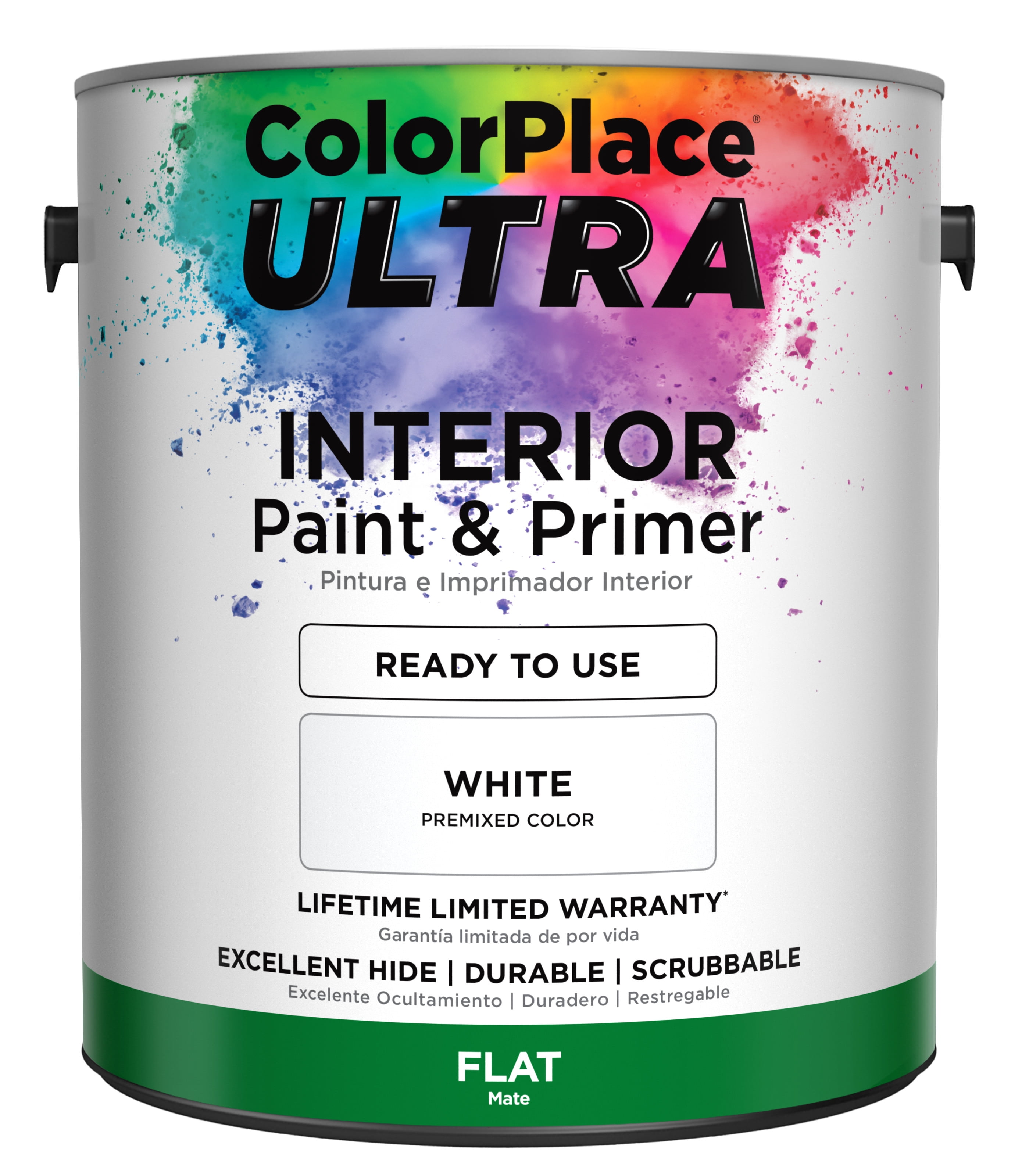 ColorPlace ULTRA Interior Paint & Primer in One, White - Walmart.com