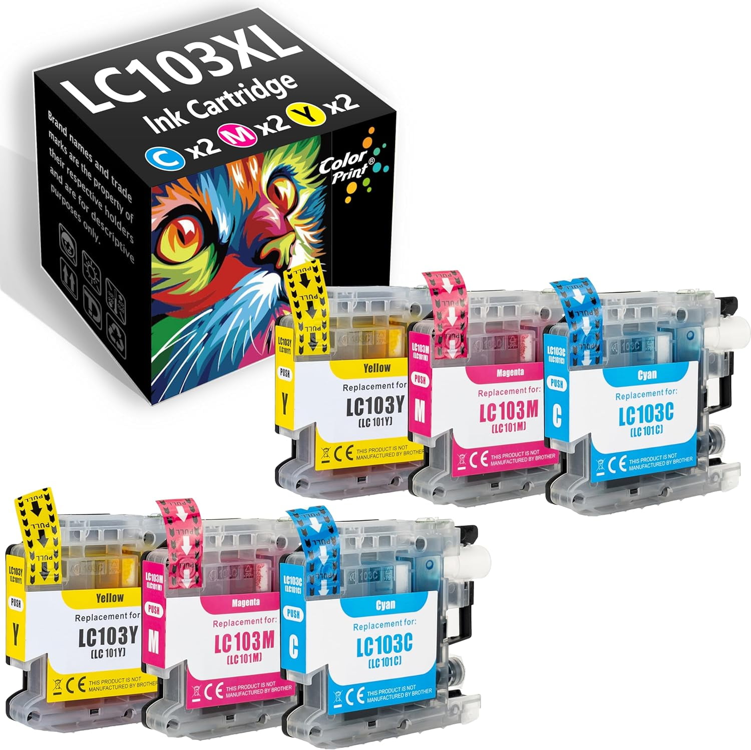 ColorPrint Compatible LC103 Color Ink Cartridge Replacement for Brother ...