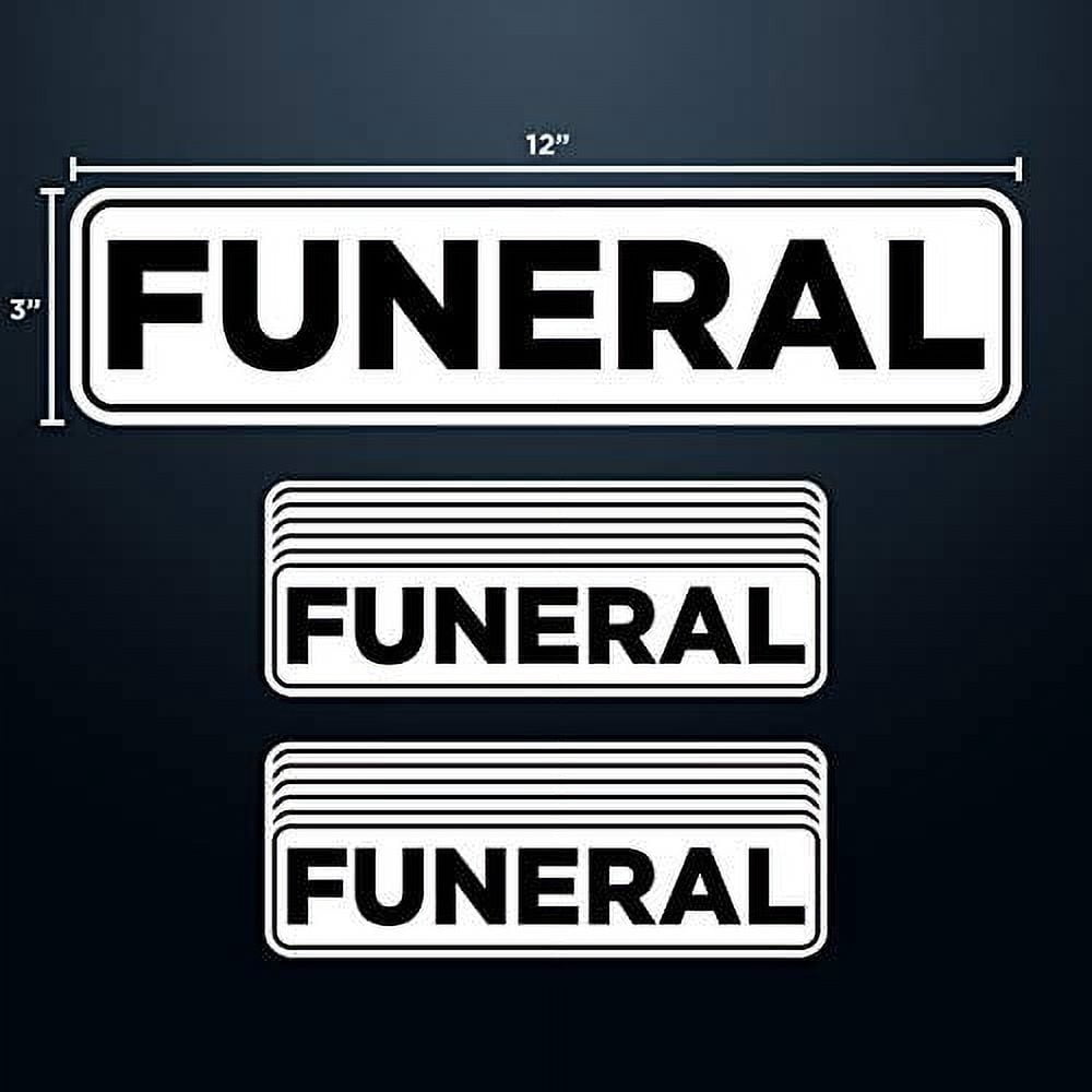 ColorShock 12 Pack Funeral Car Magnets - Magnets for Funeral Procession ...