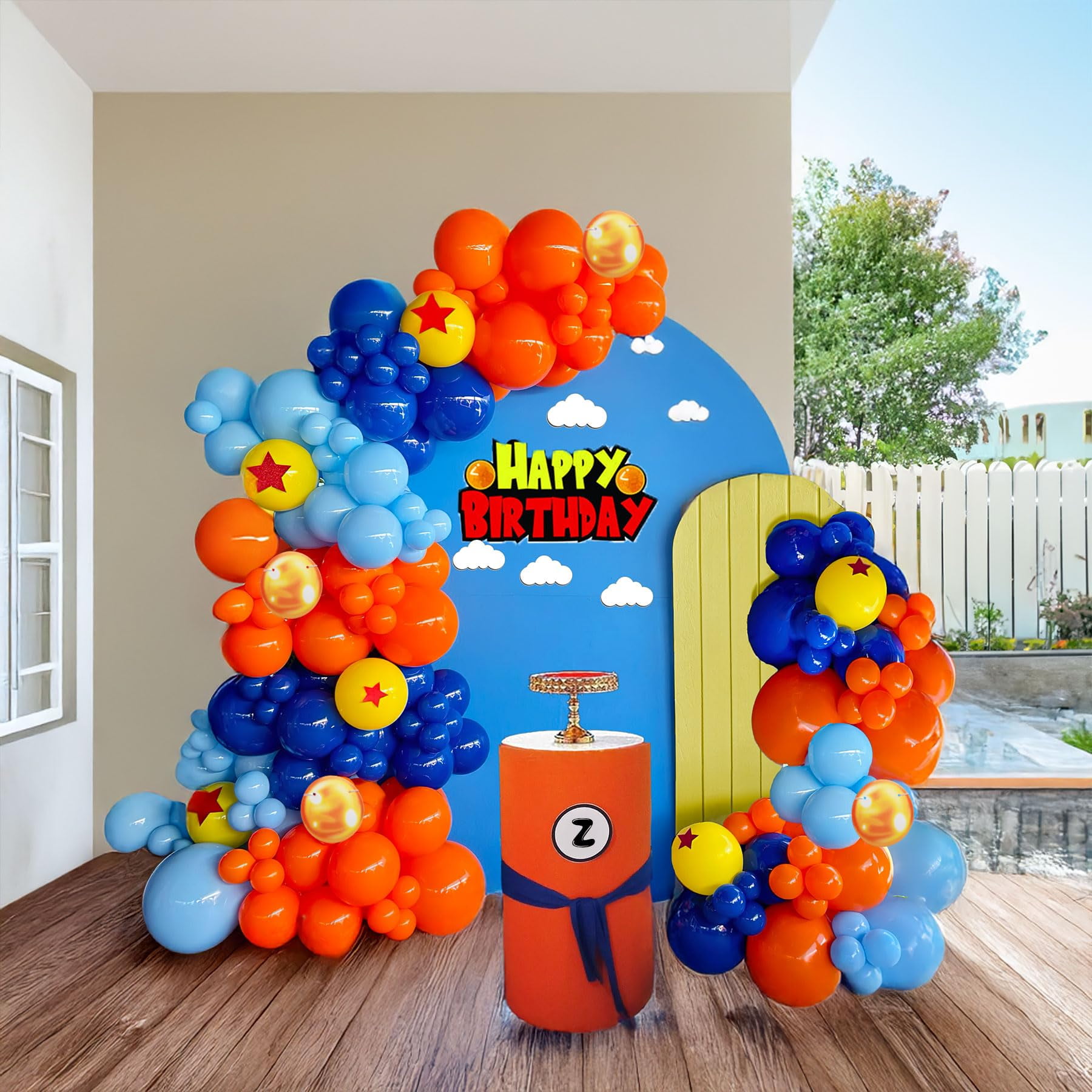 ColorToyz Cartoon Dragon Balloon Garland Arch Kit H2FSD127PCS Blue and ...