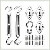 ColorTree 6 Inch Hardware Kit for Triangle Sun Shade Sail Canopy, 316 ...