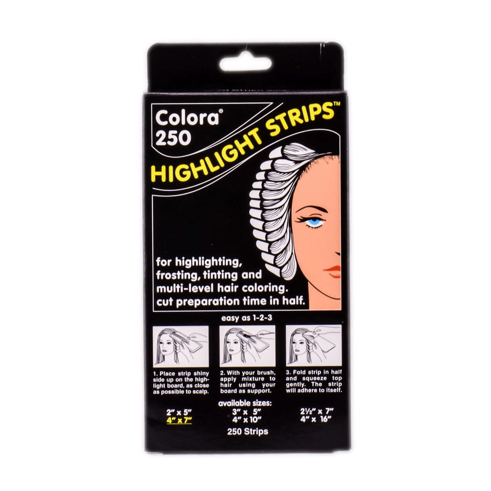 Colora 250 Highlight Strips, 4 x 7 inch, Easy to Apply, Safe for ...
