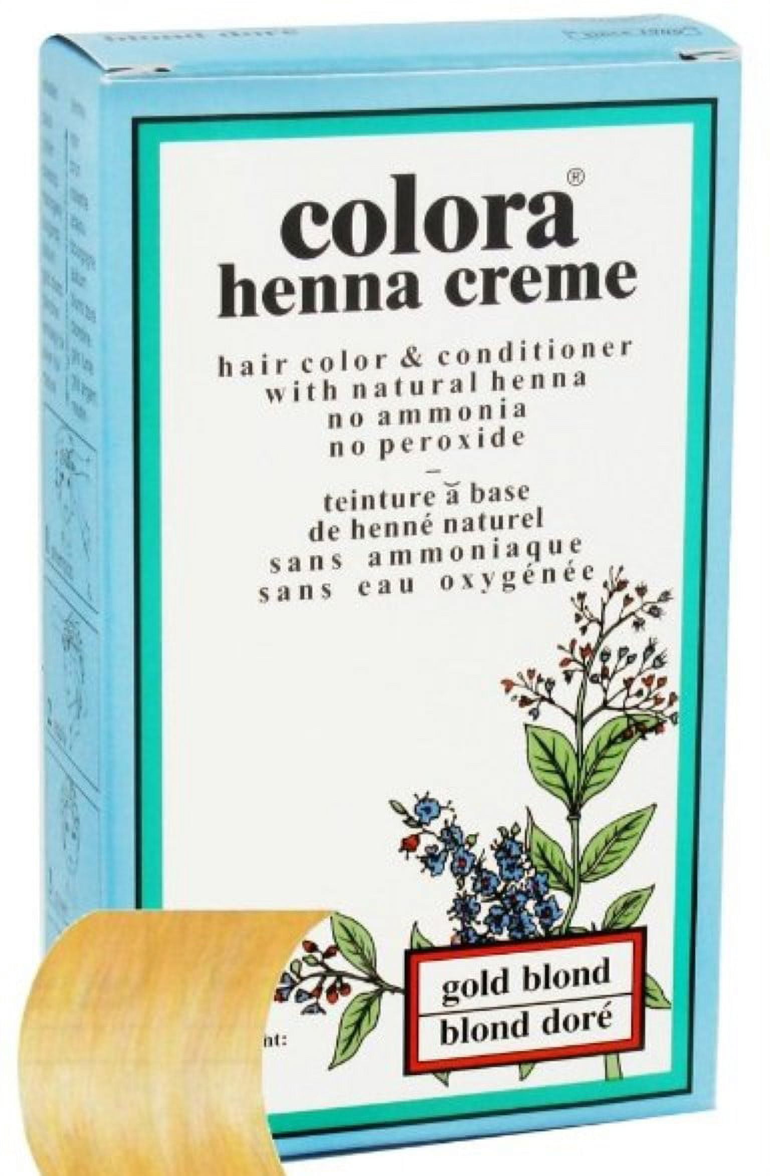 Colora Henna Creme Hair Color Gold Blond, 2 oz - Walmart.com