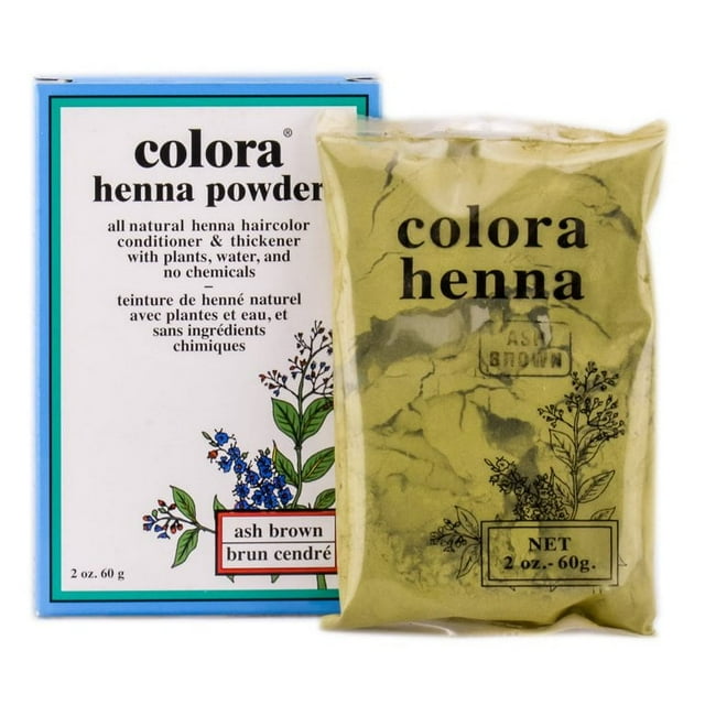 Colora Organic Natural Henna Powder Hair Dye, Ash Brown, 2 Oz. - Beauty ...