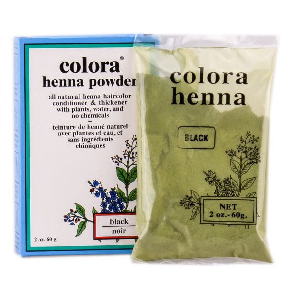 [ 3 PACK ] Colora Henna Powder Hair Color [ BLACK ] 2 Oz. * BEAUTY TALK ...