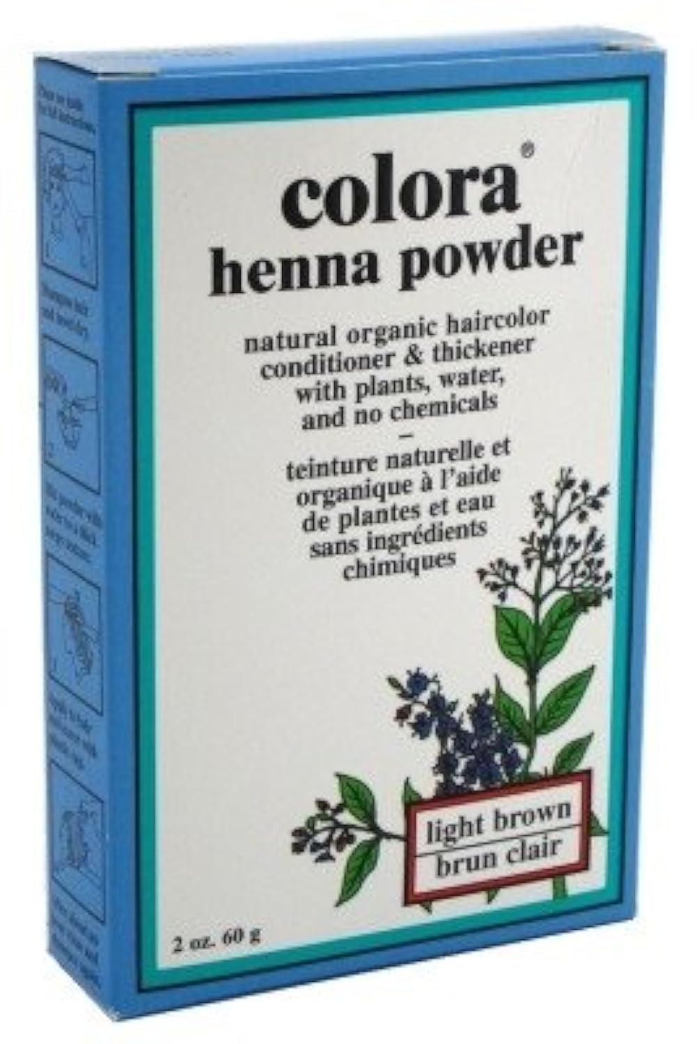 Colora Henna Powder Hair Color Light Brown 2 Ounce (59ml) (3 Pack ...