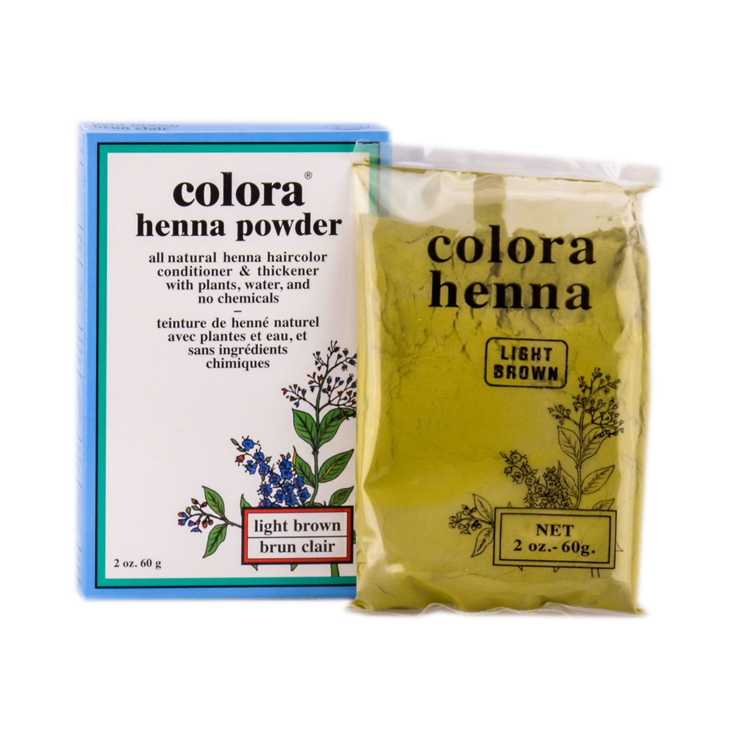 Colora Henna Powder Hair Color Light Brown, 2 Oz, Pack of 12 - Walmart.com