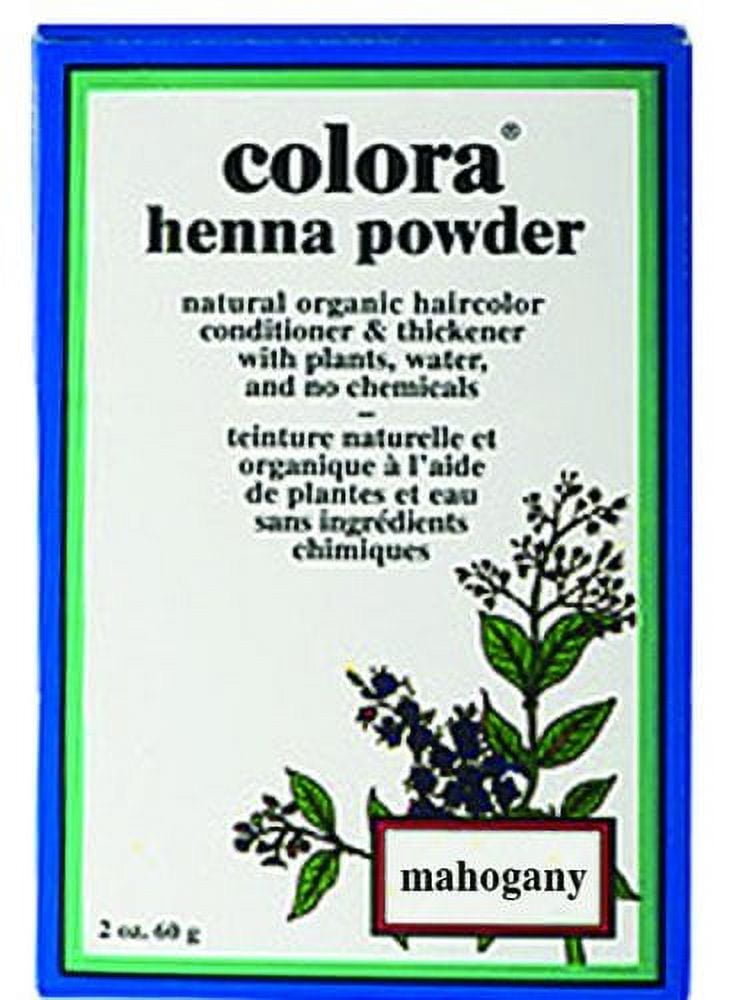 Colora Organic Henna Powder Natural Hair Color, Mahogany 2oz - 2 Pack ...