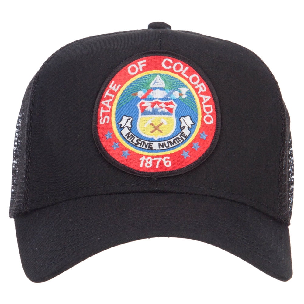 Colorado 1876 Seal Patched Mesh Cap - Black OSFM - Walmart.com