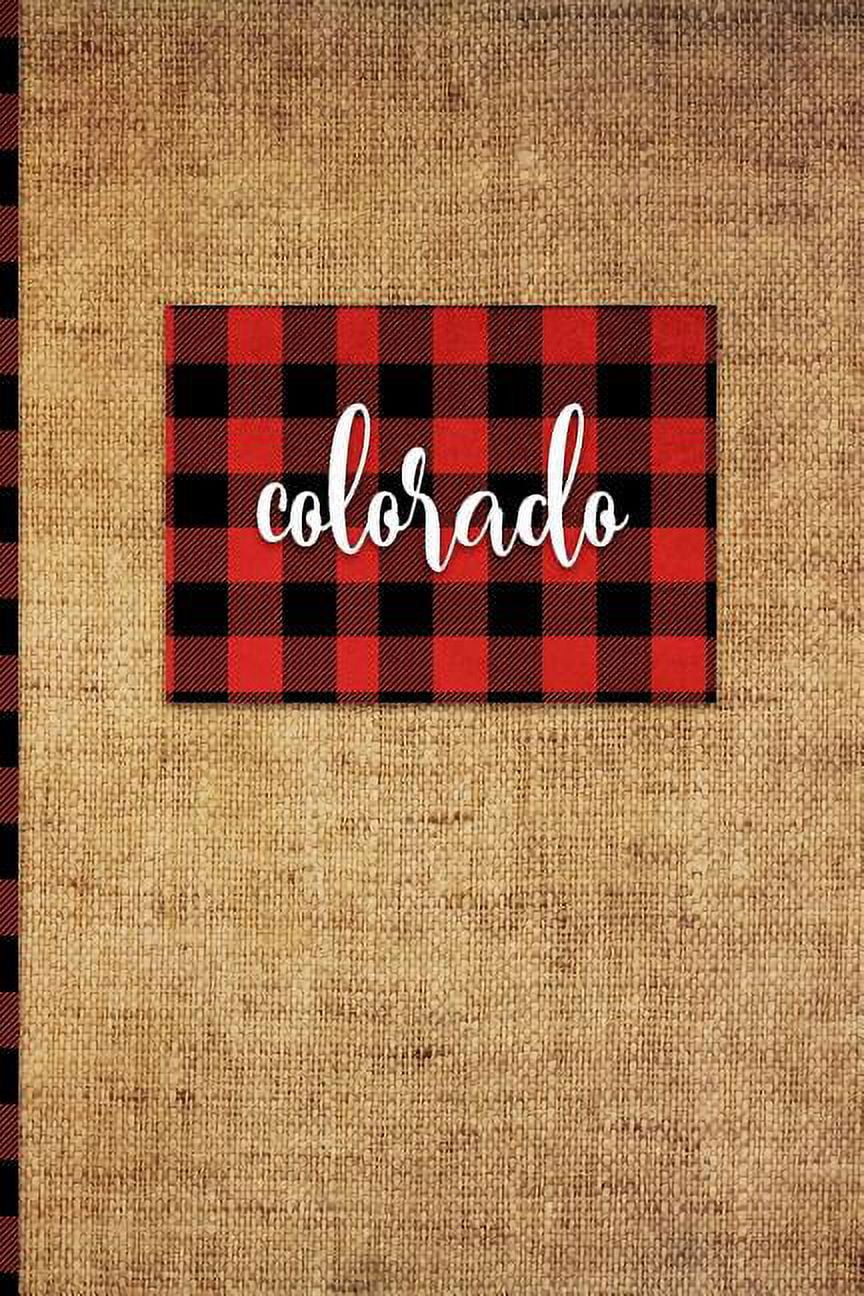 Colorado: 6" x 9" - 108 Pages: Buffalo Plaid Colorado State Silhouette ...