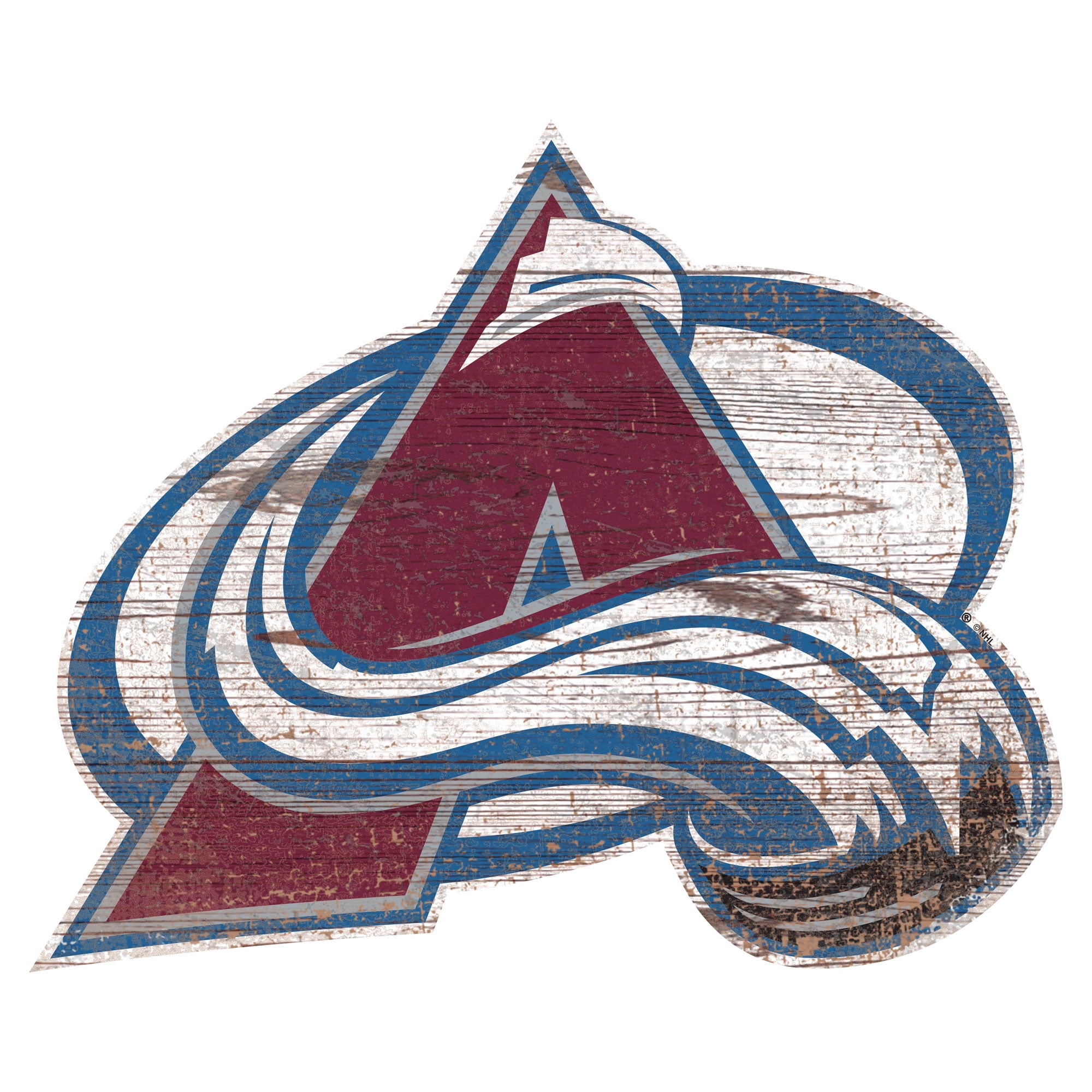 Colorado Avalanche 24'' x 24'' Distressed Logo Cutout Sign - Walmart.com