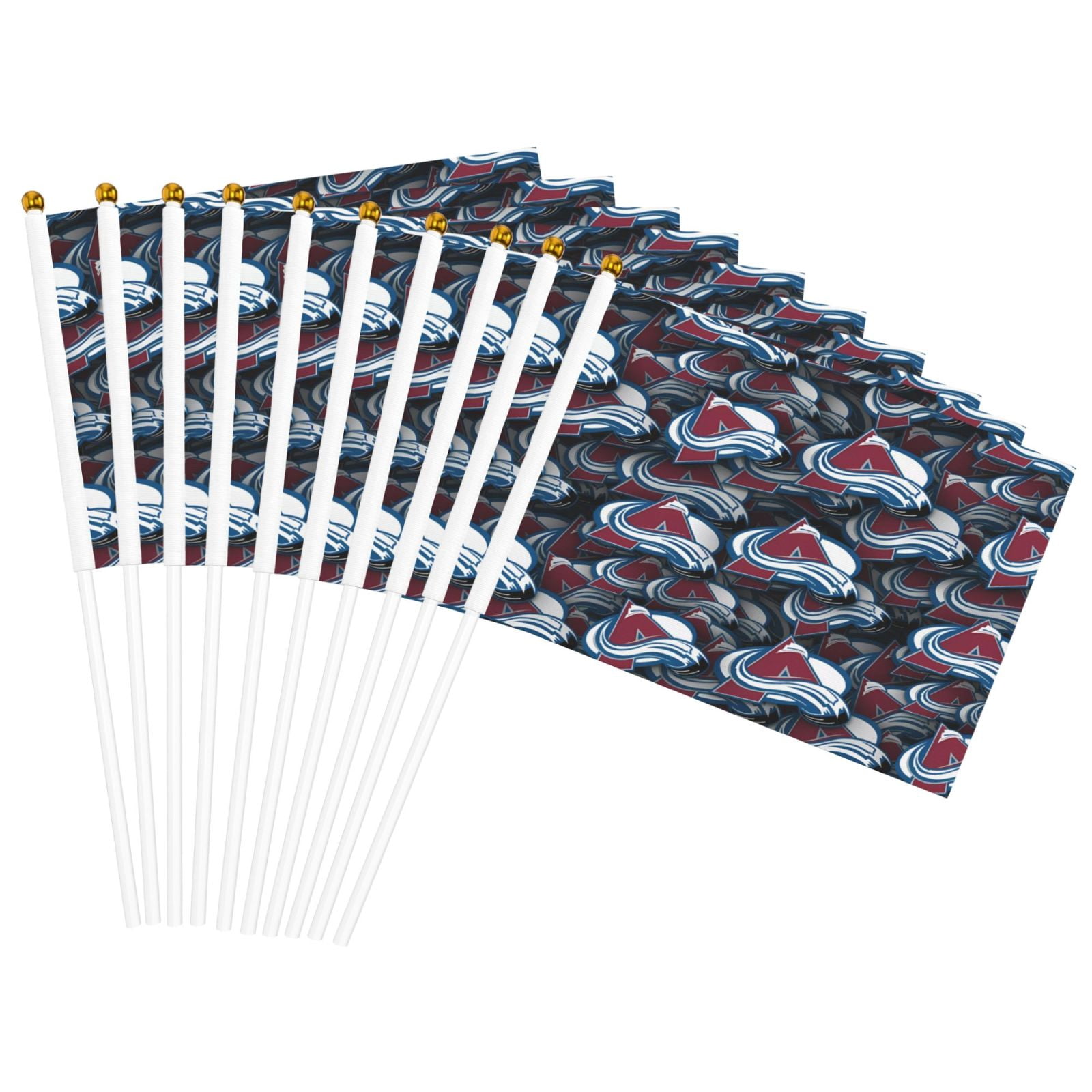 Colorado_Avalanchee Hockey Team Bulk Cheer Flag Set, 5.5x8.2 Inch Hand ...