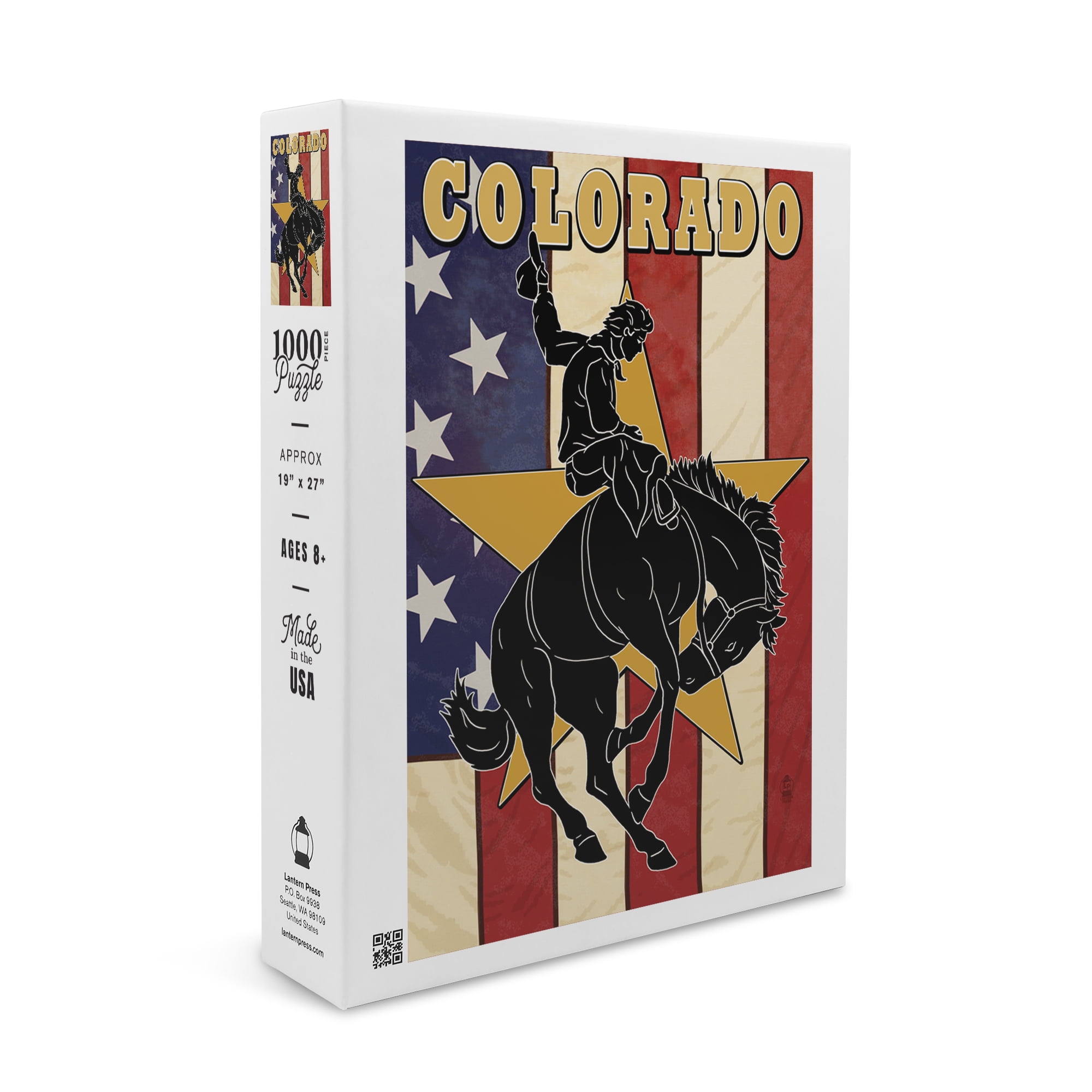 Colorado, Bucking Bronco (1000 Piece Puzzle, Size 19x27, Challenging ...