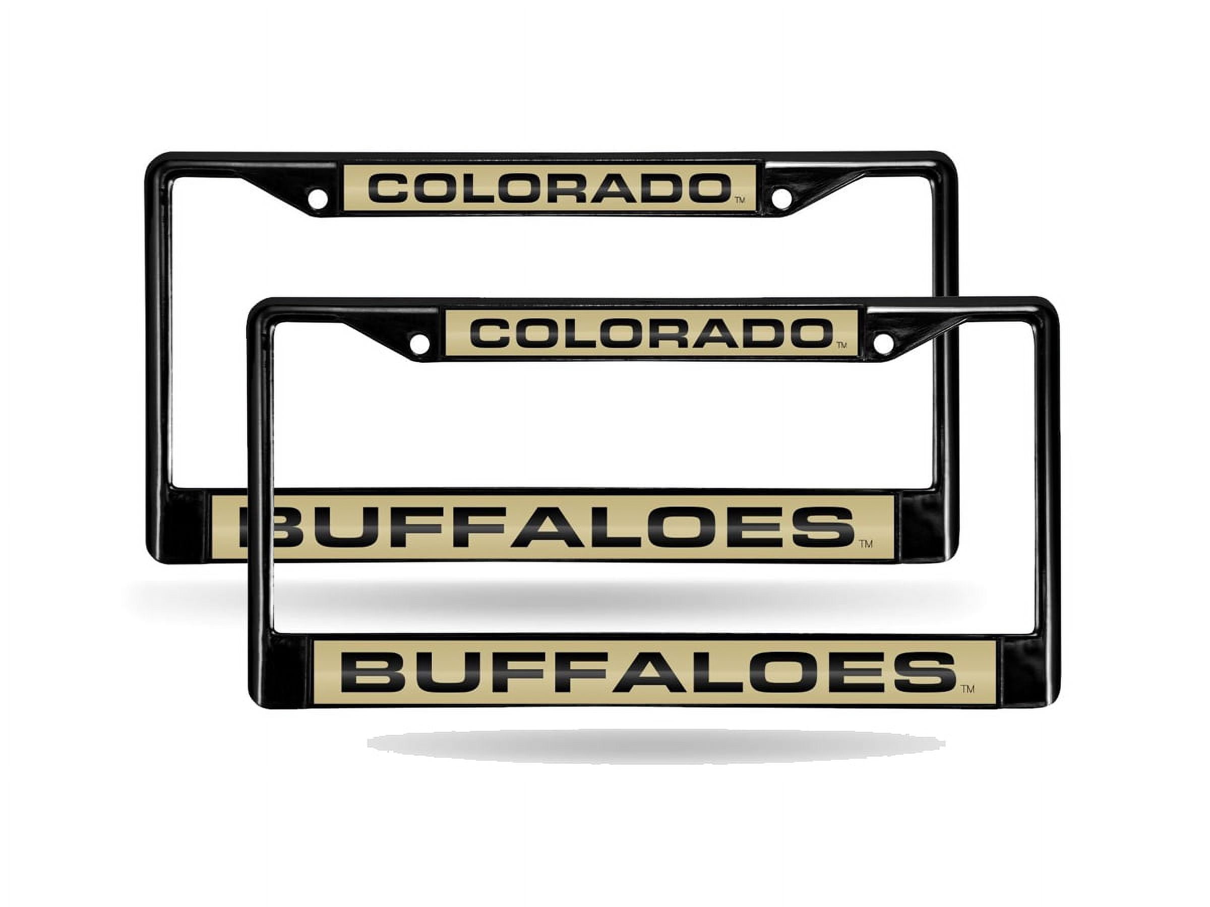 Colorado Buffaloes Black Metal Laser Cut License Plate Frame - Set of 2 ...