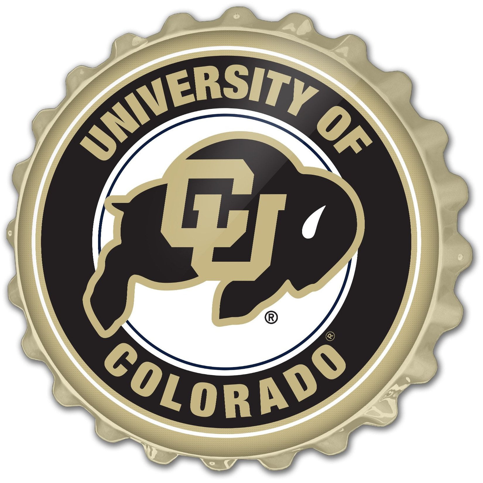Colorado Buffaloes 19'' x 19'' Team Bottle Cap Wall Sign - Walmart.com