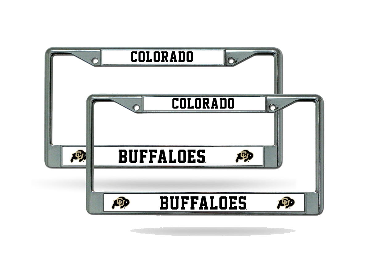 Colorado Buffaloes Chrome Metal (2) License Plate Frame Set - Walmart.com